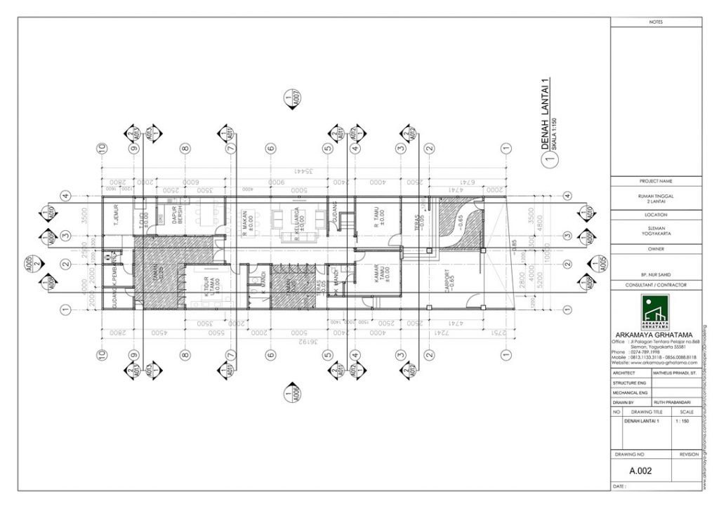 Contoh Gambar Kerja Lengkap DED Arkamaya Jasa Arsitek Desain Rumah ...